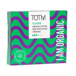 TOTM | Non-Applicator Tampons | Organic Cotton | Biodegradable | TOTM