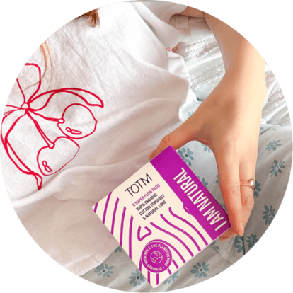 Natural Period Pads | 100% Organic Cotton Topsheet | TOTM